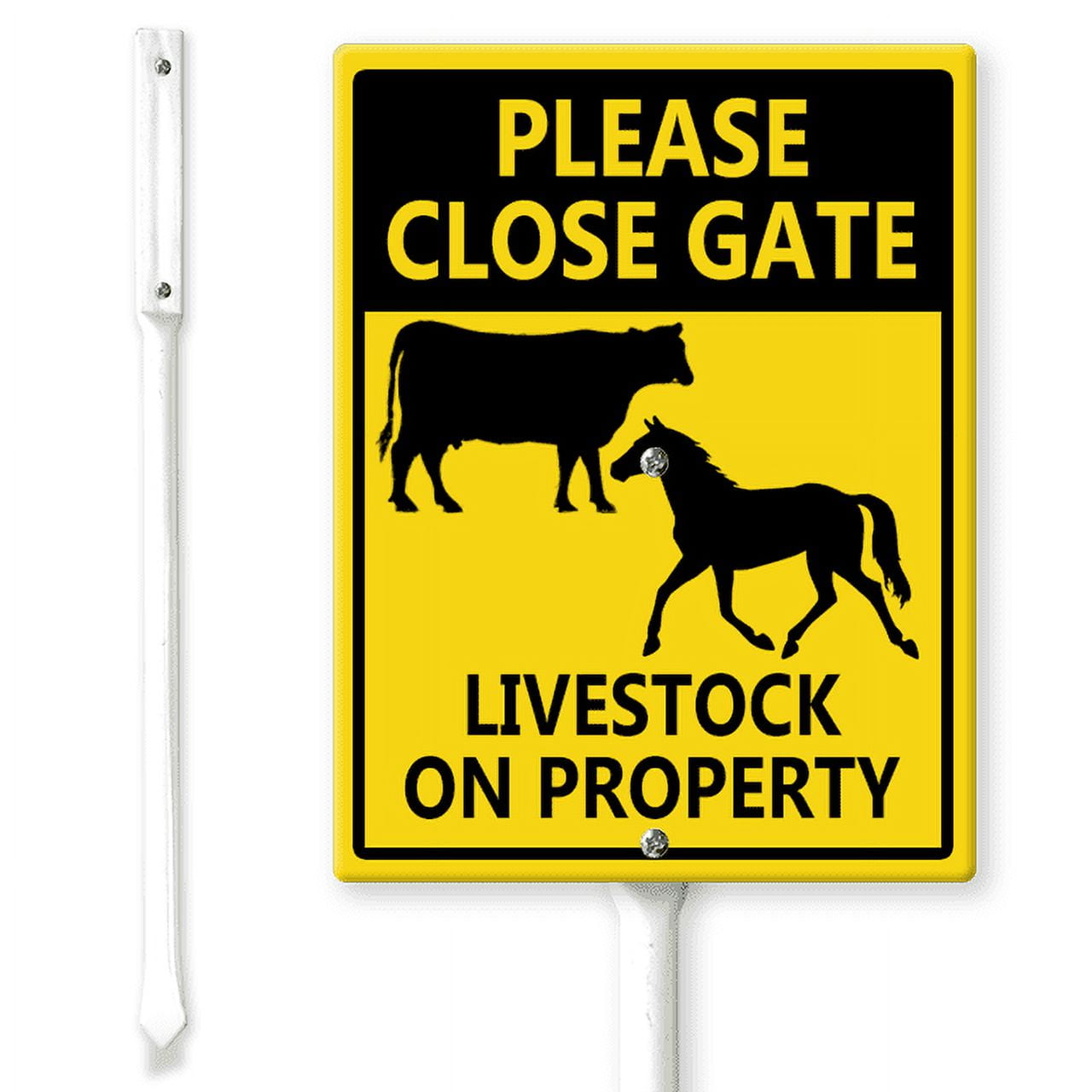 Ymaotrade Please Close Gate Livestock on Property Yard Sign with Stakes ...