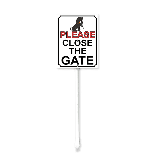 Ymaotrade Please Close The Gate Sign for Yard with Stake, Sturdy ...