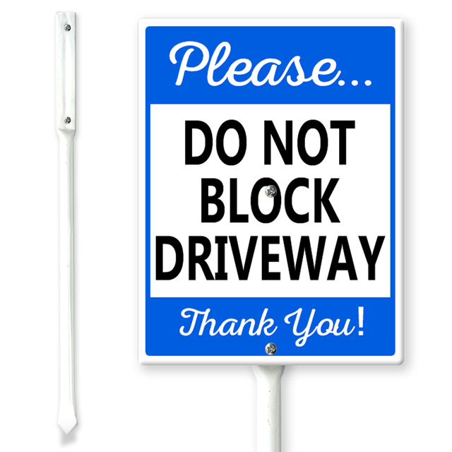 Ymaotrade Please Do Not Block Driveway Thank You Yard Sign with Stakes ...
