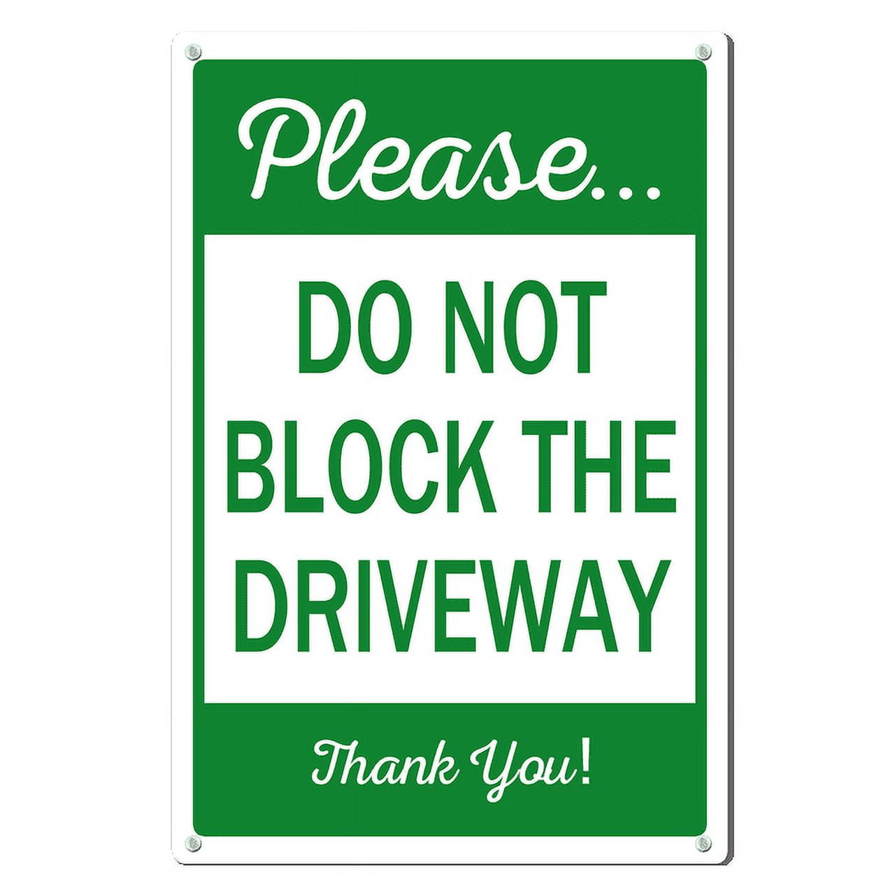 Ymaotrade Please Do Not Block The Driveway Thank You Aluminum Sign 12× ...