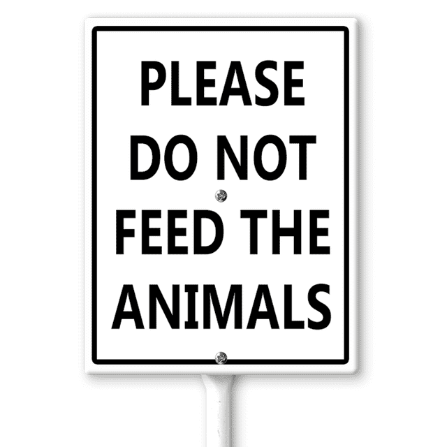 Ymaotrade Please Do Not Feed The Animals Yard Sign with Stakes 8in×12in ...
