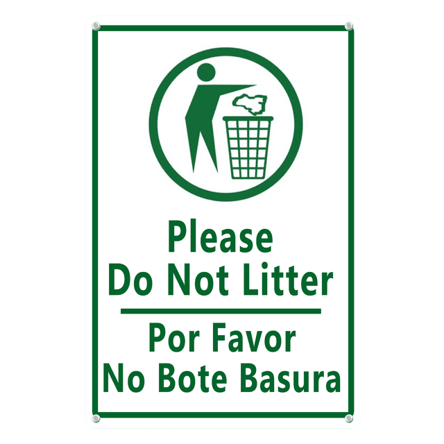 Ymaotrade Please - Do Not Litter Aluminum Sign 12×16in, Sturdy Aluminum ...