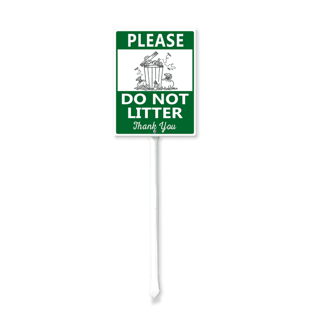 Ymaotrade Please Do Not Litter Signs with Stake 4.6in×6in, No Dumping ...