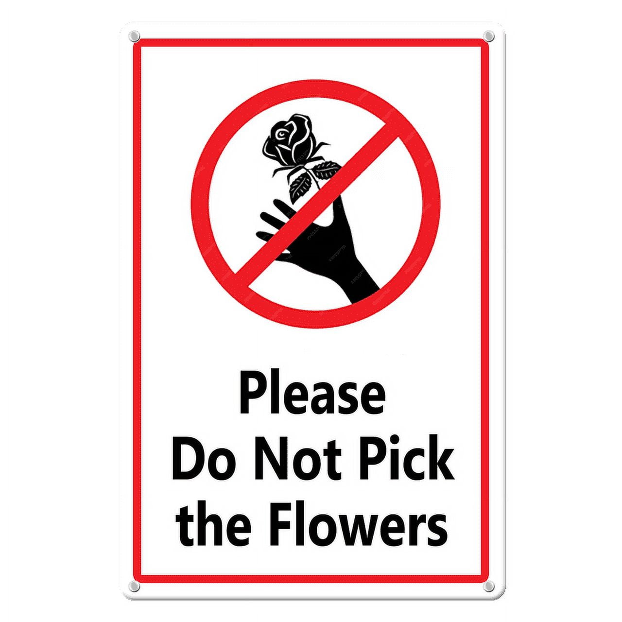 Ymaotrade Please Do Not Pick The Flowers Aluminium Sign, Do Not Pick ...