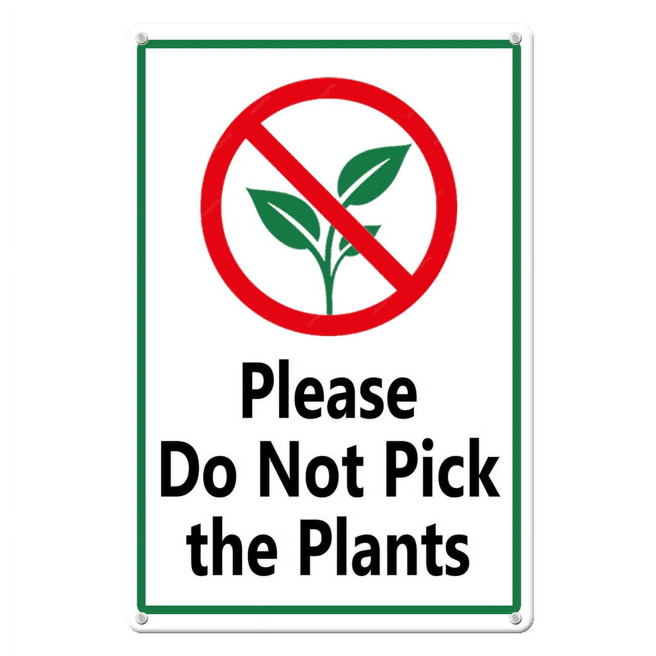 Ymaotrade Please Do Not Pick The Plants Aluminium Sign, Do Not Pick The ...