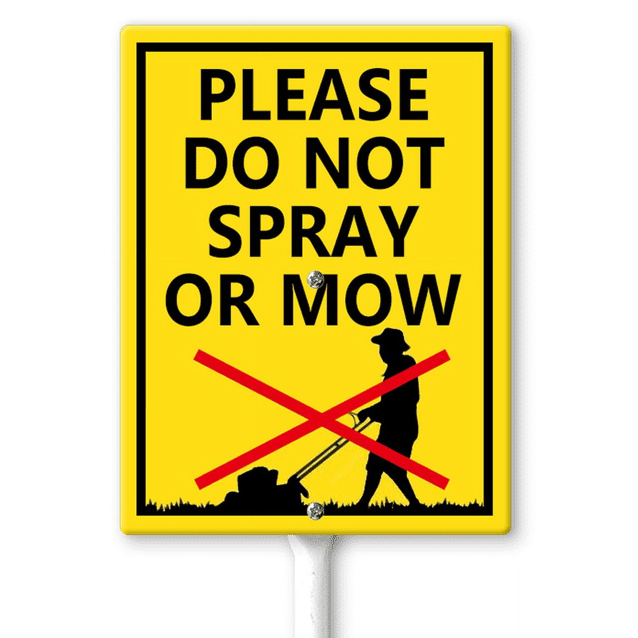 Ymaotrade Please Do not Spray or Mow Yard Sign with Stakes 8in×12in ...