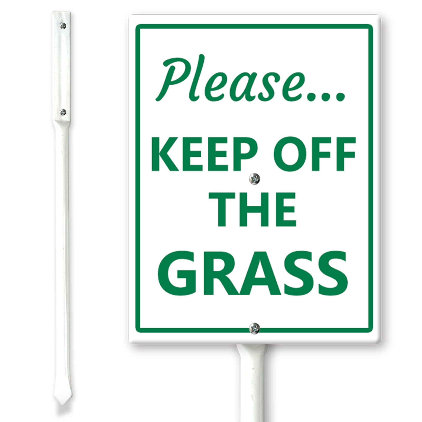 Ymaotrade "Please - Keep Off the Grass"Yard Sign and 13in Stake Kit ...