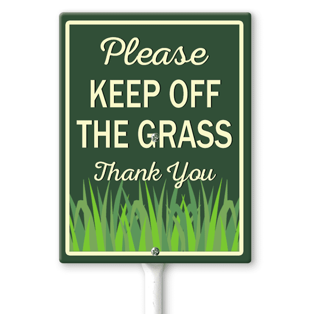 Ymaotrade Please Keep Off The Grass Thank You Yard Sign with Stakes 8in ...