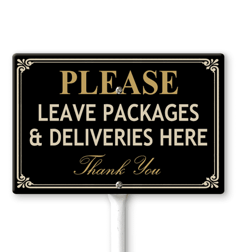 Ymaotrade Please Leave Deliveries and Packages Here Thank You Yard Sign ...