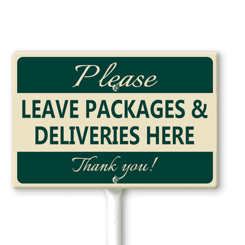 Ymaotrade Please Leave Deliveries and Packages Here Thank You Yard Sign ...