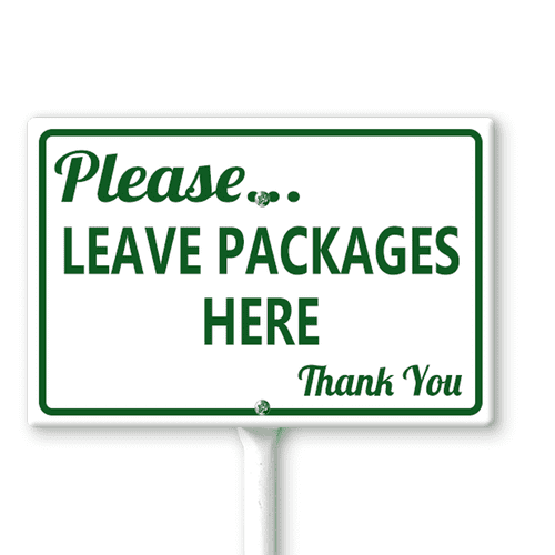 Ymaotrade Please - Leave Packages Here, Thank You Yard Sign with Stakes ...