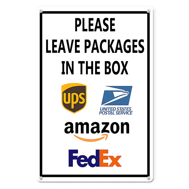 Ymaotrade Please Leave Packages In The Box Aluminium/Metal Sign12×16in ...