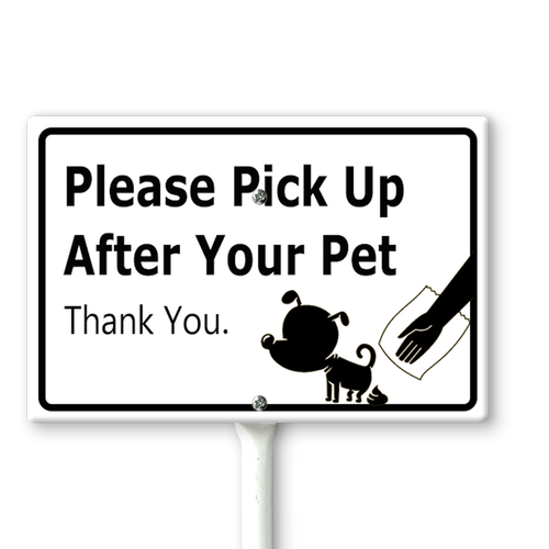 Ymaotrade Please Pick Up After Your Pet Yard Sign with Stakes 12×8in ...