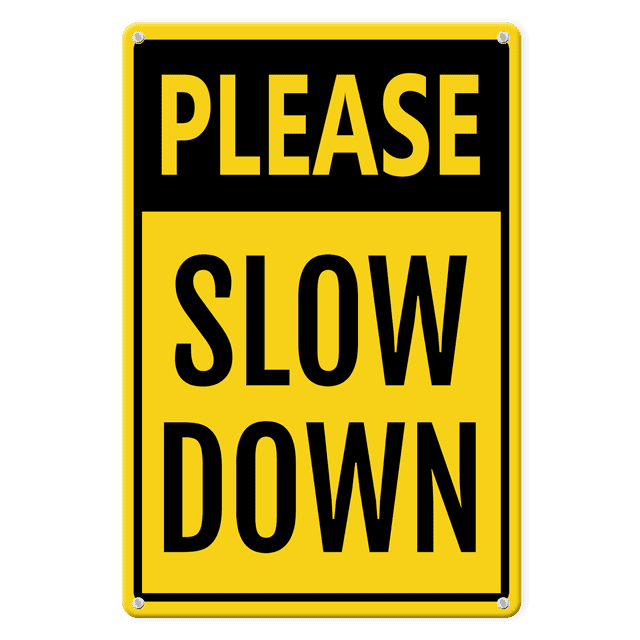 Ymaotrade Please Slow Down Aluminium Sign 8×12in, Sturdy Aluminum Sign ...