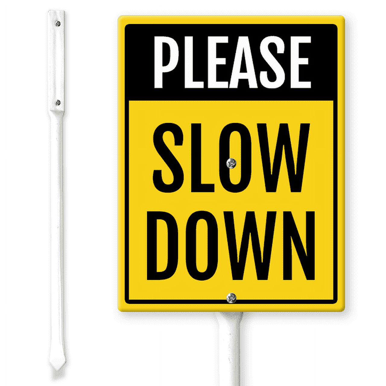 Ymaotrade Please Slow Down Yard Sign with Stakes 4.6×6in, Sturdy ...
