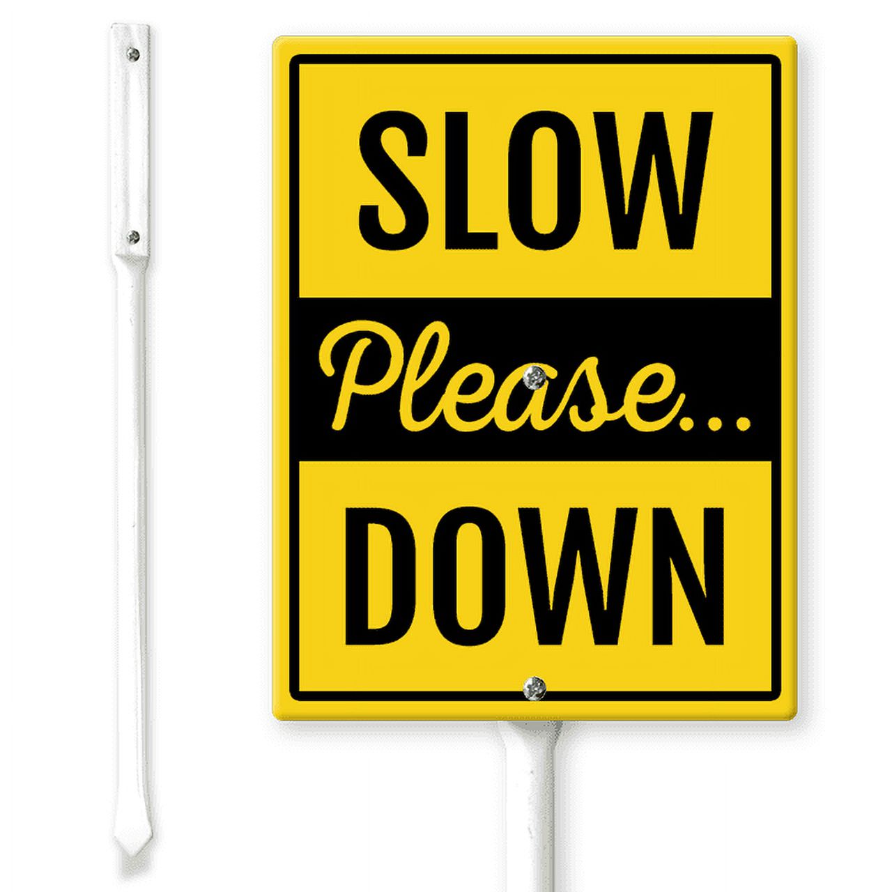 Ymaotrade Please Slow Down Yard Sign with Stakes 4.6×6in, Sturdy ...