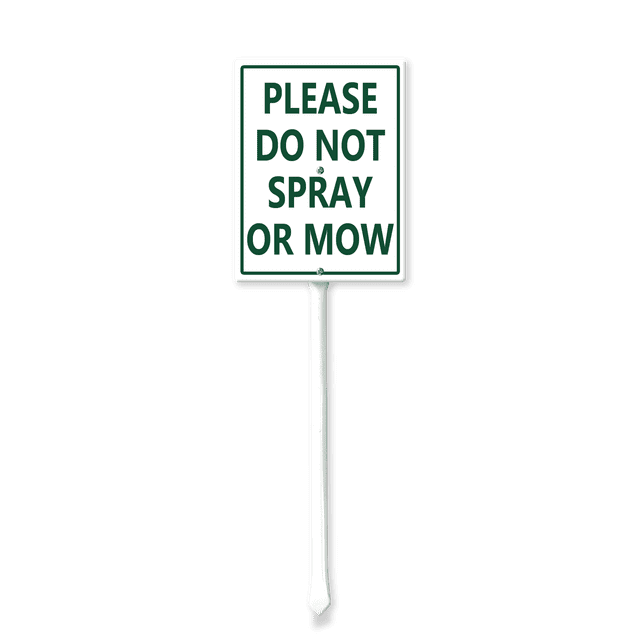 Ymaotrade Please Do not Spray or Mow Sign For Yard and Stake Kit, No ...