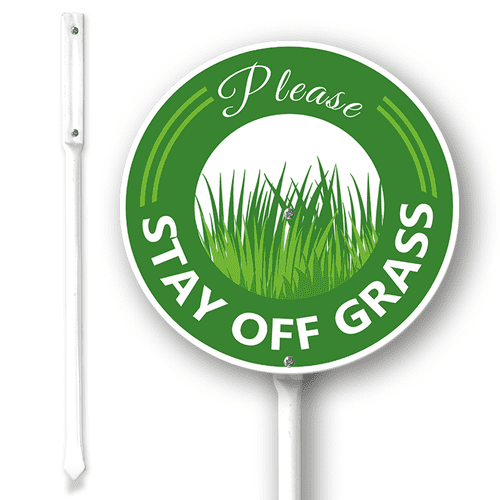 Ymaotrade “Please Stay Off Grass” Yard Sign and Stake Kit - Keep Off ...
