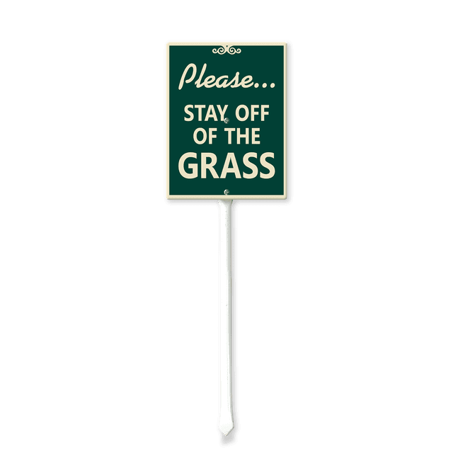 Ymaotrade Please Stay Off Of The Grass Yard Sign with Stake - Stay Off ...