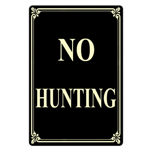 Ymaotrade Posted No Hunting Aluminium Sign 5×8in, Sturdy Aluminum Metal ...