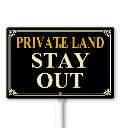 Ymaotrade Private Land Stay Out Yard Sign with Stakes 12×8in, Sturdy ...