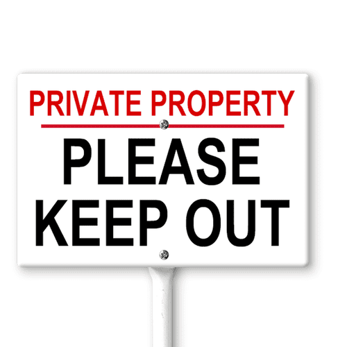 Ymaotrade Private Property Keep Out Yard Sign with Stakes 12×8in ...