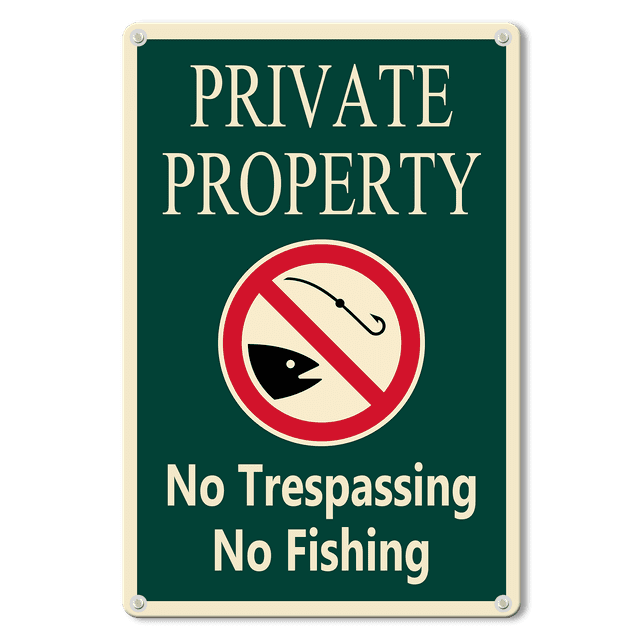 Ymaotrade Private Property - No Trespassing, Fishing Aluminium/Metal ...