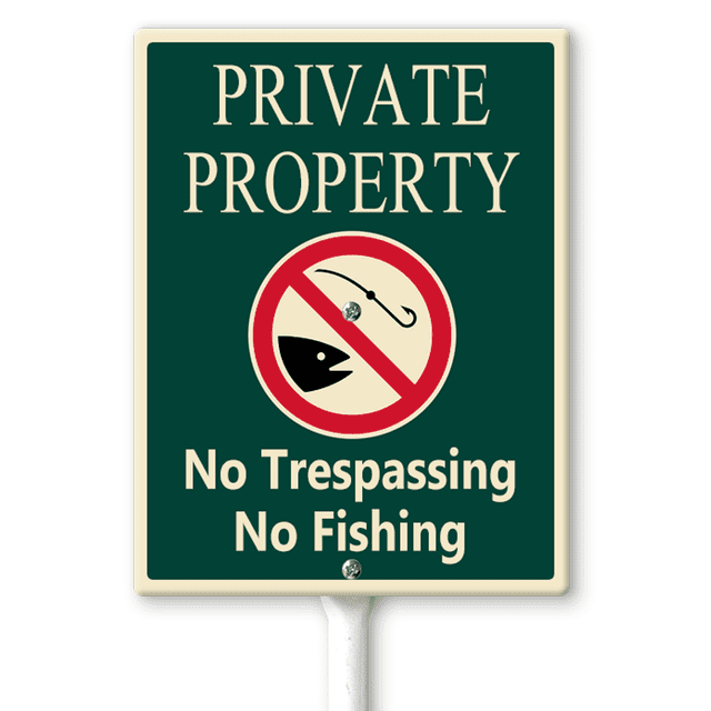Ymaotrade Private Property - No Trespassing, Fishing Yard Sign with ...