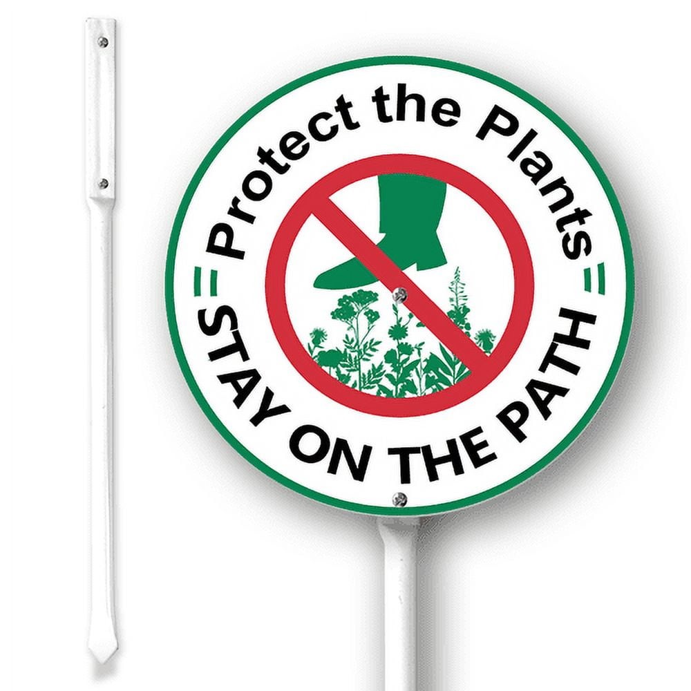 Ymaotrade Protect The Plants - Stay On The Path Sign With Stake for ...
