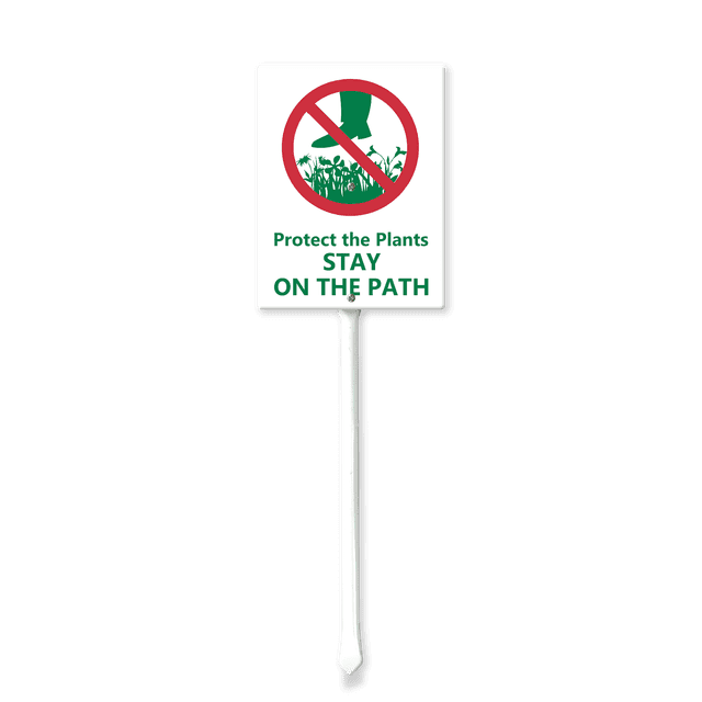 Ymaotrade Protect The Plants - Stay On The Path Sign With Stake for ...