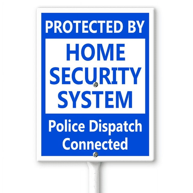 Ymaotrade Protected By Home Security System Yard Sign with Stakes 4.6in ...
