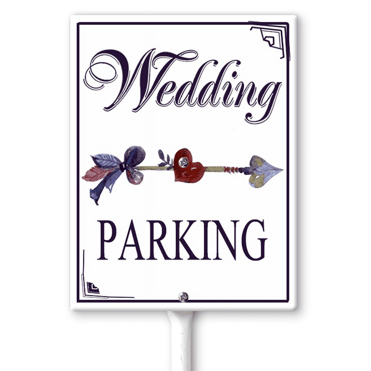 Ymaotrade Purple Wedding Parking Right Arrow Yard Sign with Stakes 4.6× ...