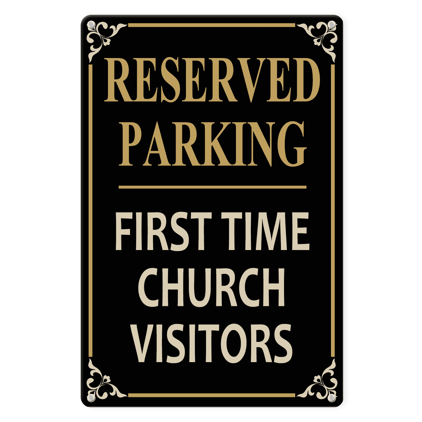Ymaotrade Reserved Parking - First Time Church Visitors Sign with ...