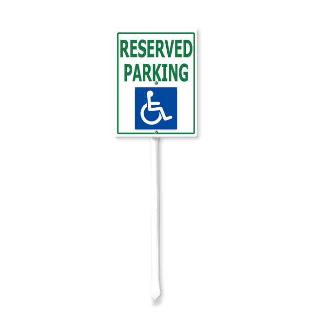 Ymaotrade Reserved Parking Signs with Stake 8in×12in, Handicap Parking ...