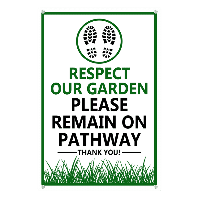 Ymaotrade Respect Our Garden Please Remain On Pathway Aluminum Sign 12× ...