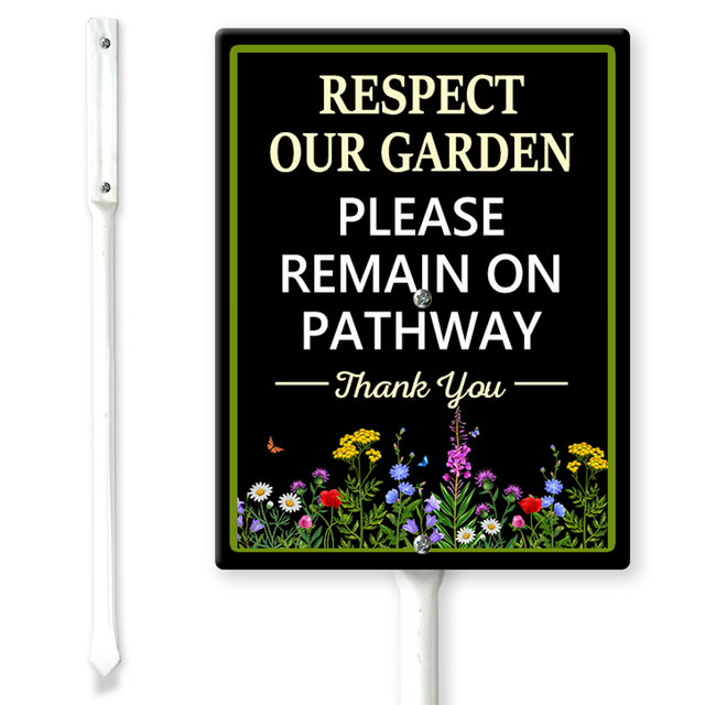 Ymaotrade Respect Our Garden Please Remain On Pathway Yard Sign with ...