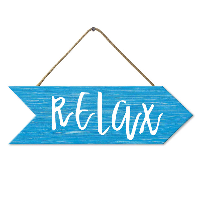 Ymaotrade Retro Wood Arrow Sign Relax Sign Wooden Plaque Sign Wall ...