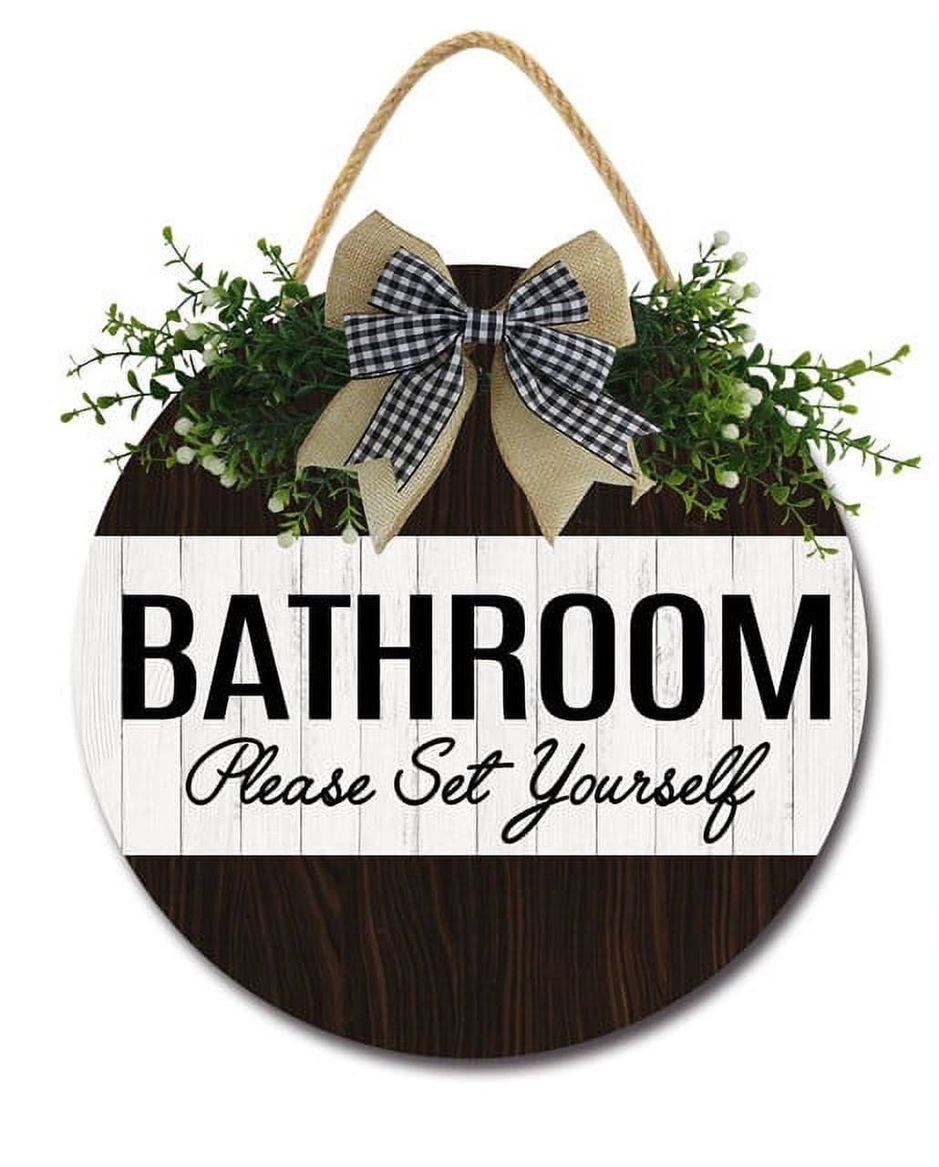 Ymaotrade Rustic Bathroom Restroom Wall Decor, Home Decor Signs ...