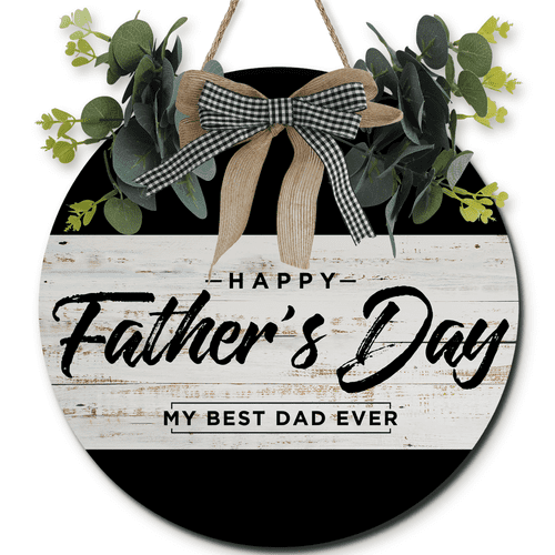 Ymaotrade Rustic Happy Fathers Day Door Sign 11inch, Fathers Day ...