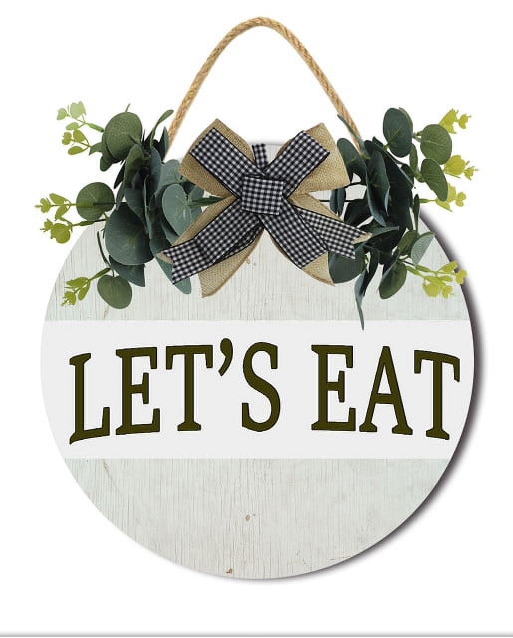 Ymaotrade Rustic Wood Let's Eat Sign for Home Decor, Decorative Wooden ...