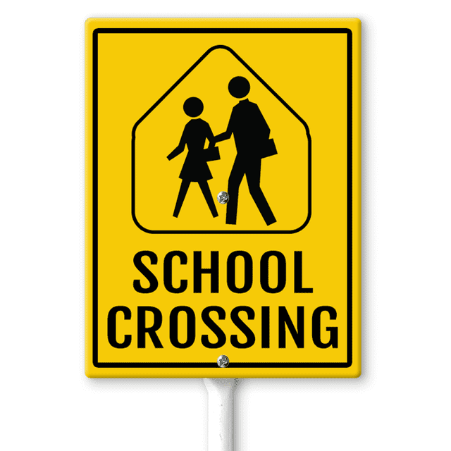Ymaotrade School Crossing Yard Sign with Stakes 4.6×6in, Sturdy ...