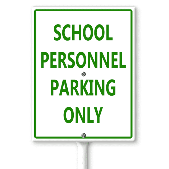 Ymaotrade School Personnel Parking Only Yard Sign with Stakes 8×12in ...