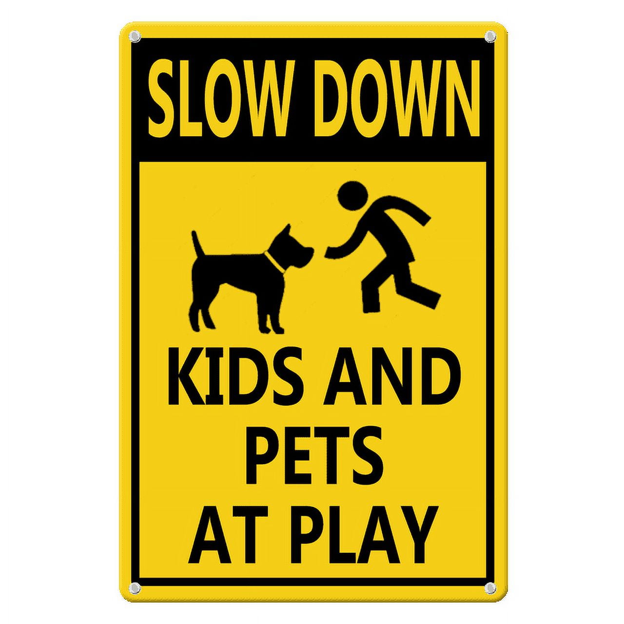 Ymaotrade Slow Down Kids And Pets At Play Aluminium/Metal Sign 8×12in ...