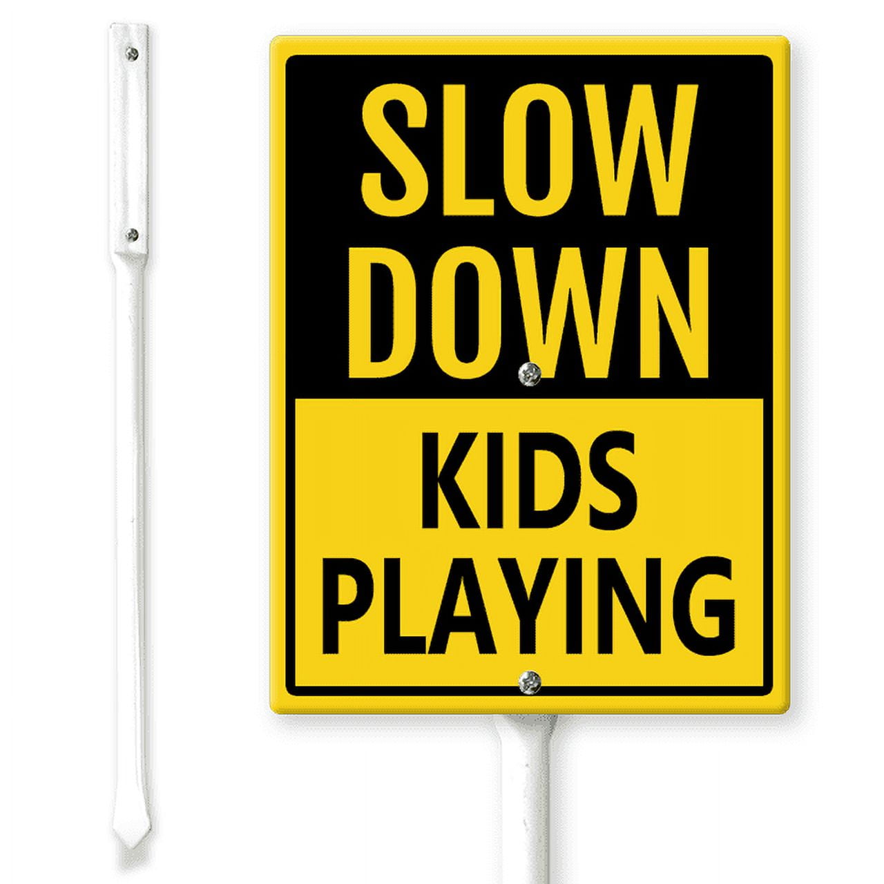 Ymaotrade Slow Down Kids Playing Yard Sign with Stakes 8×12in, Sturdy ...