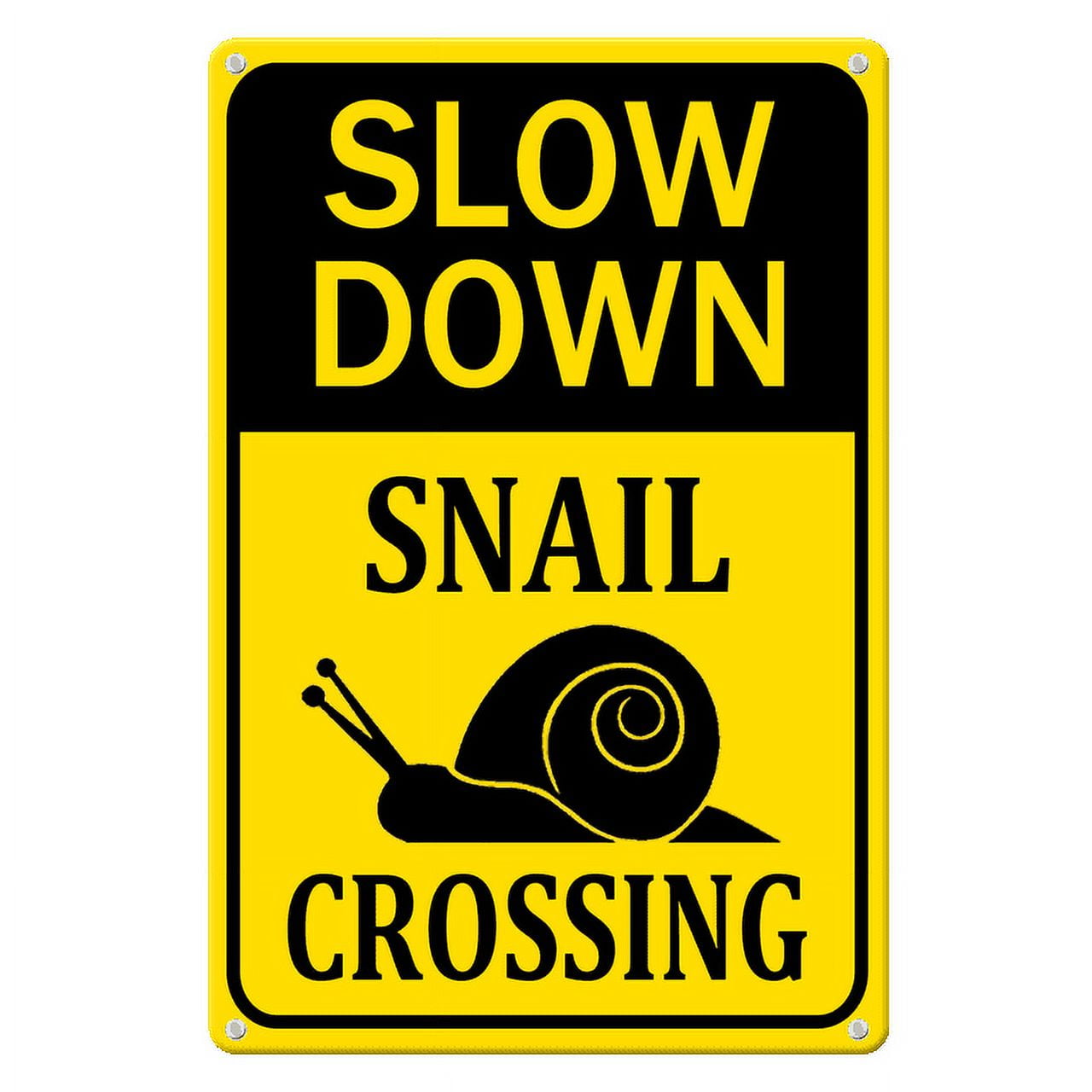 Ymaotrade Slow Down Sign, Snail Crossing Aluminium/metal Sign 8×12in ...