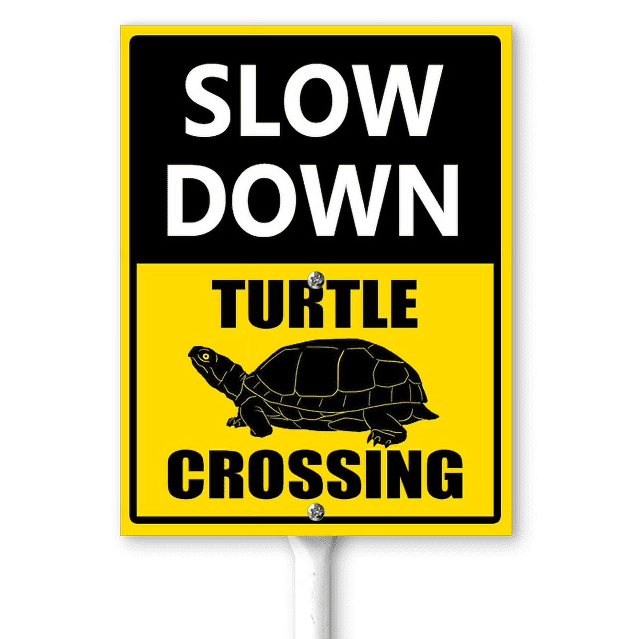 Ymaotrade Slow Down Sign,Turtle Crossing Yard Sign with Stakes 4.6×6in ...