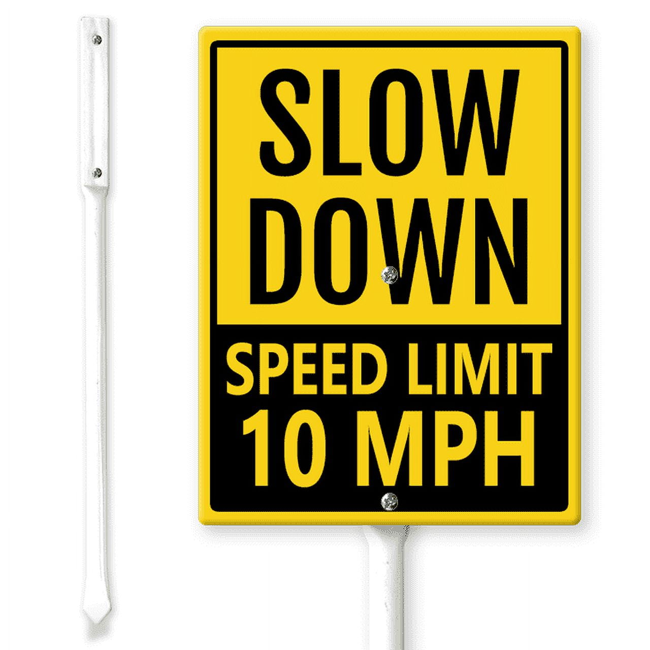 Ymaotrade Slow Down - Speed Limit 10 MPH Yard Sign with Stakes 8×12in ...