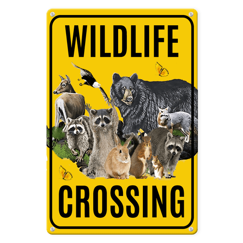 Ymaotrade Slow Down Wildlife Crossing Aluminium Sign 5×8in, Sturdy ...