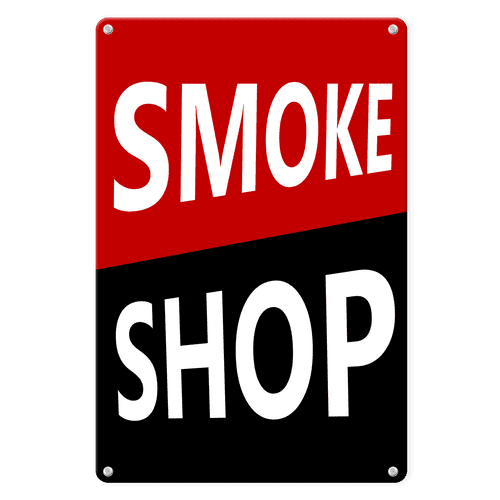 Ymaotrade Smoke Shop Aluminium Sign 5×8in, Sturdy Aluminum Metal Signs ...