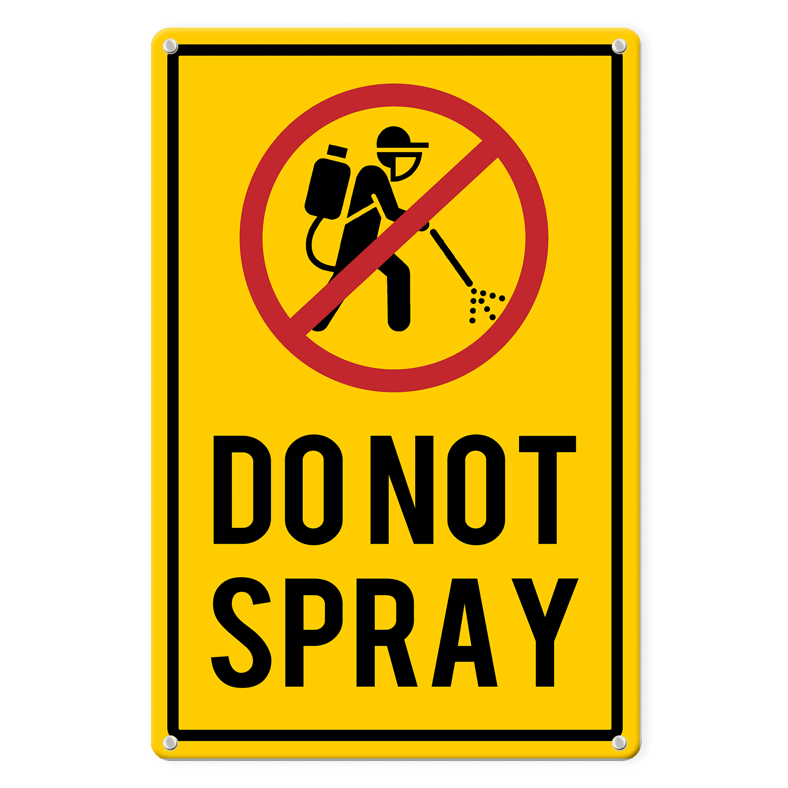 Ymaotrade Do Not Spray Aluminum Sign 5×8in, Sturdy Aluminum Metal Signs ...
